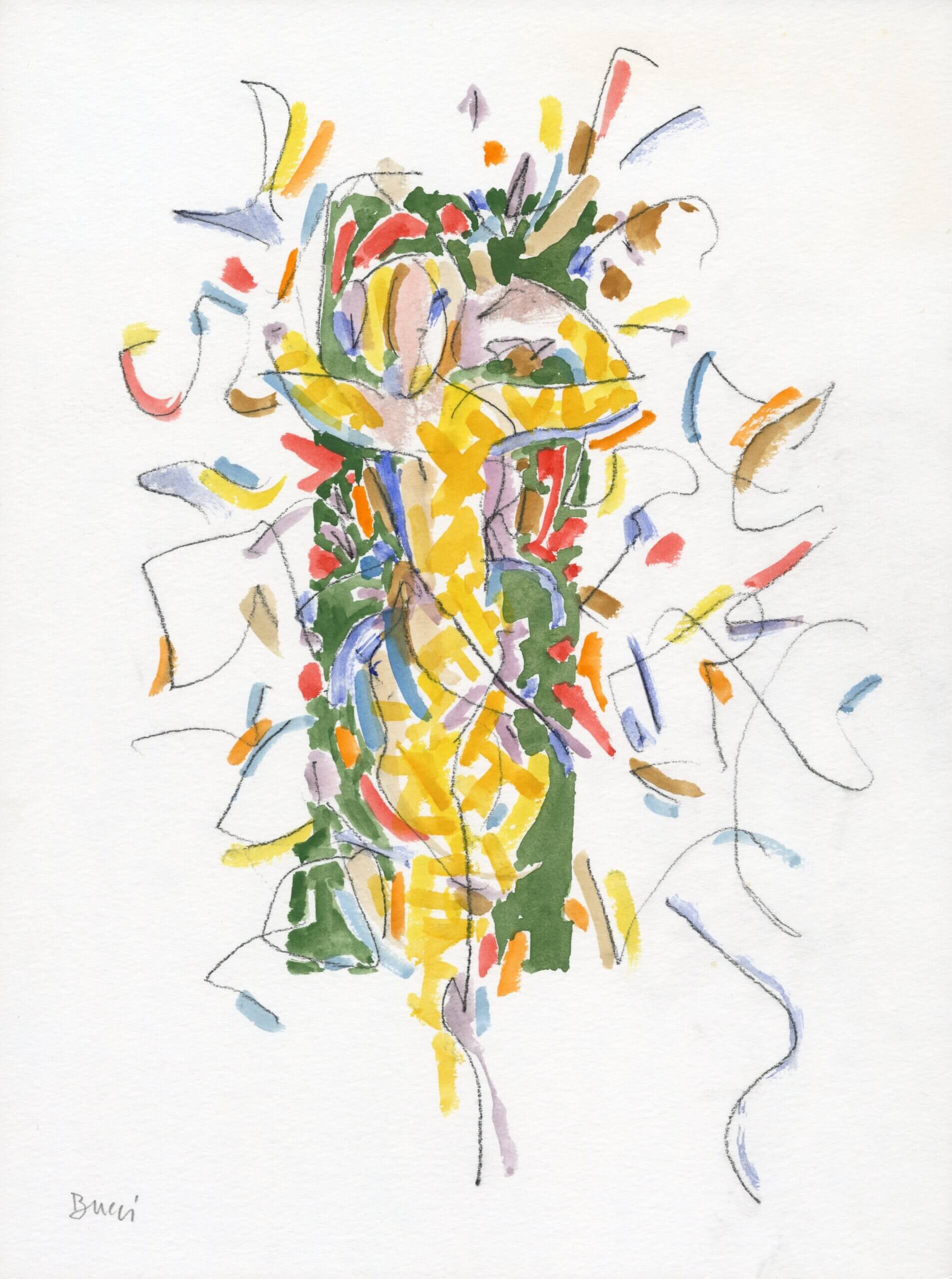 Untitled (D297) Figure in Glo 6/4/95 - Blue Print Gallery