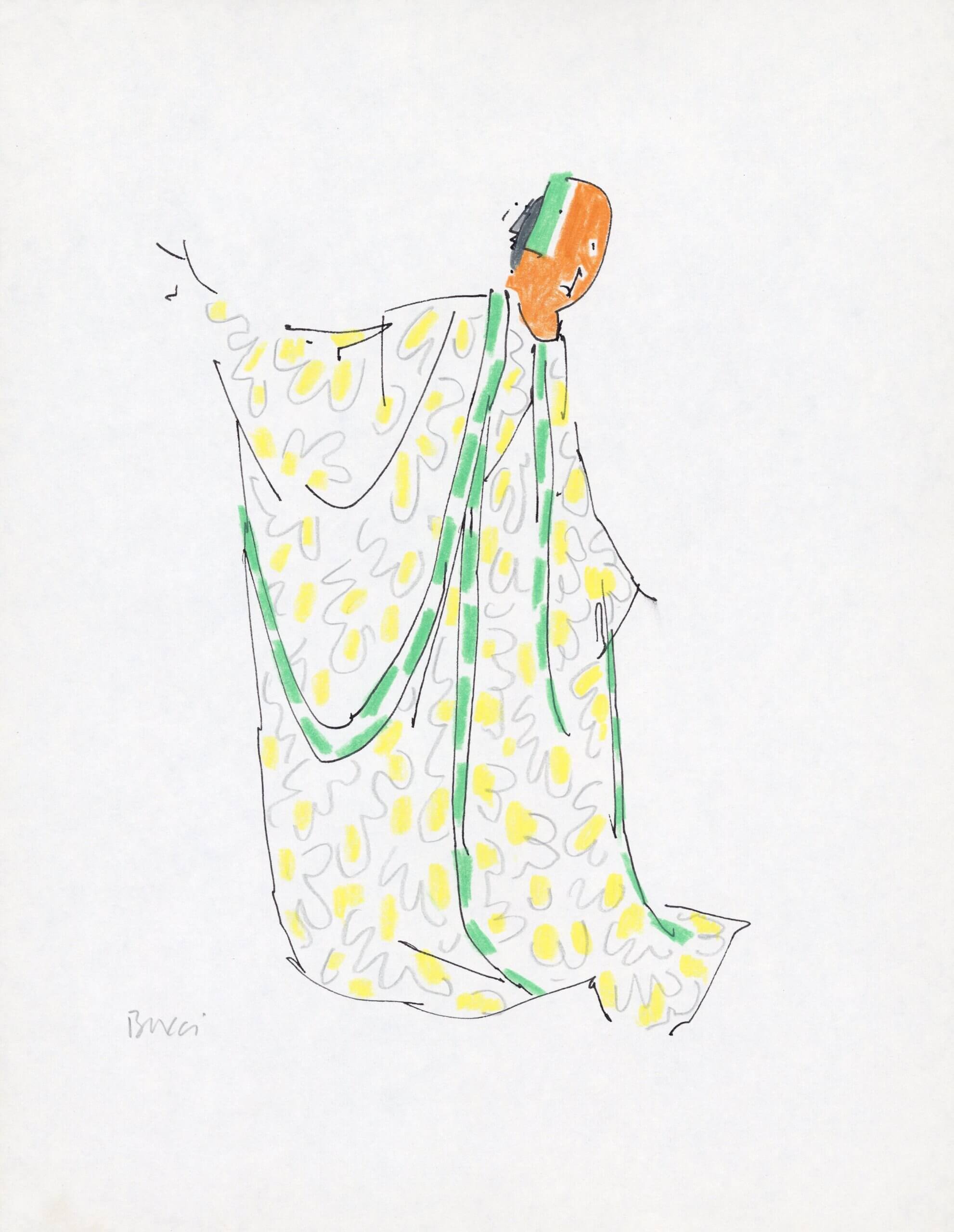 Untitled (D307) Fashion Figure 8/10/86 - Blue Print Gallery